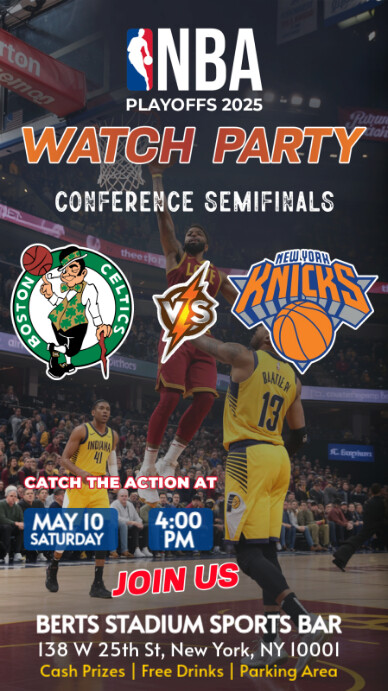 Copy of Watch Party NBA Conference Semifinal Boston Celtics Vs New York ...