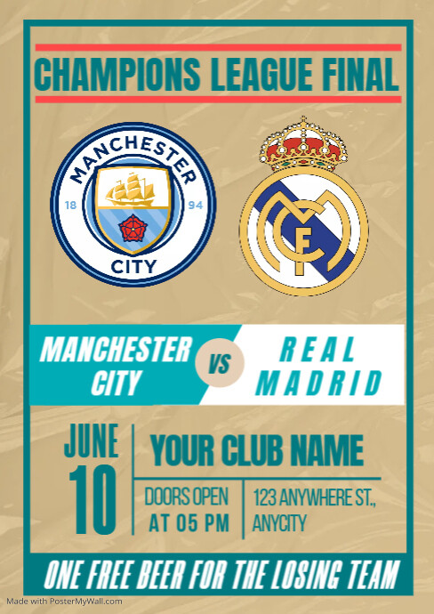 Watching Soccer Match Together Event Template | PosterMyWall