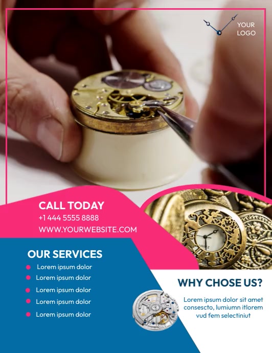 watchmaking service flyer template | PosterMyWall