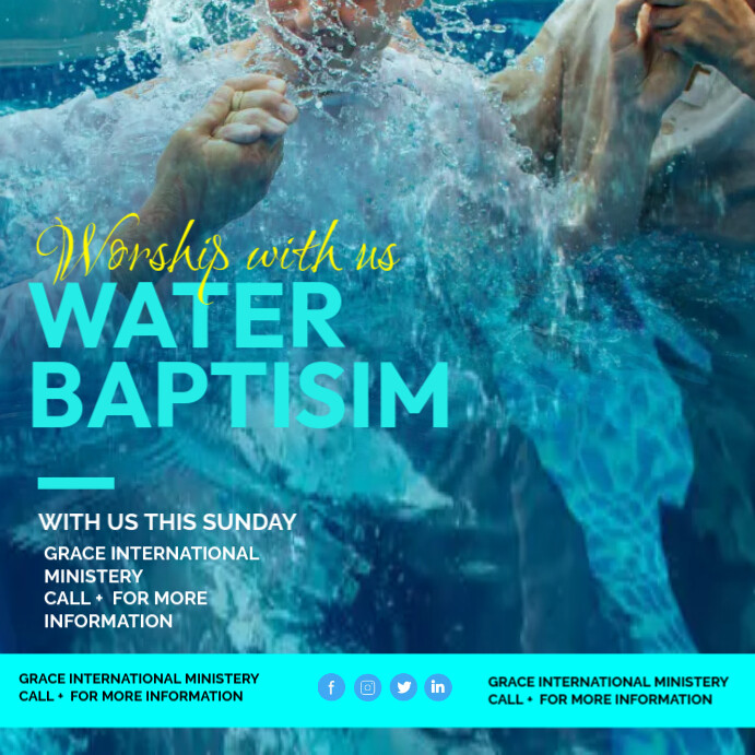 WATER BAPTISIM Template | PosterMyWall