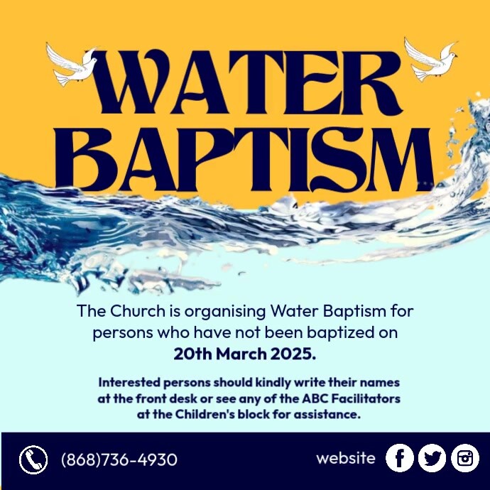 Water Baptism Template | PosterMyWall
