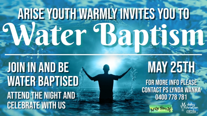 Water Baptism Template | PosterMyWall