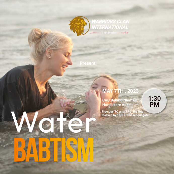 Water baptism Templat | PosterMyWall