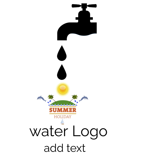 Water Business logo design template. | PosterMyWall