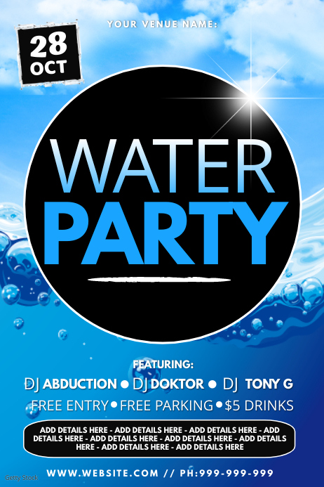 Water Party Poster Template | PosterMyWall