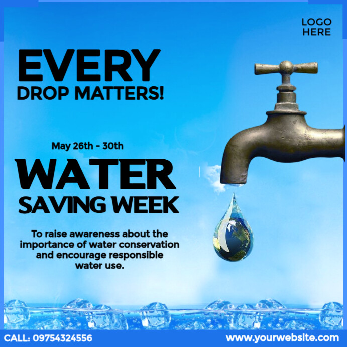 Copy of Water Saving Week | PosterMyWall