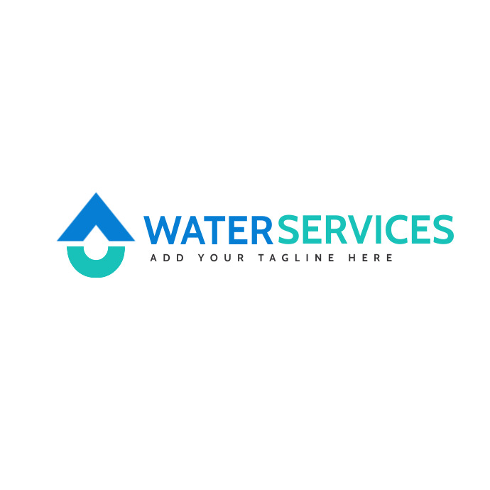water services icon logo water drop icon logo Template | PosterMyWall