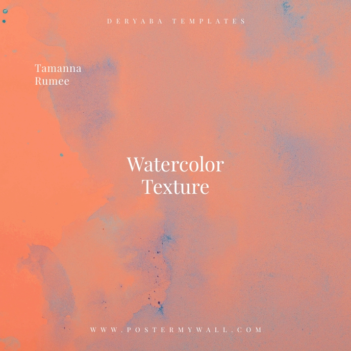 Watercolor Abstract Texture CD Cover Music Template | PosterMyWall