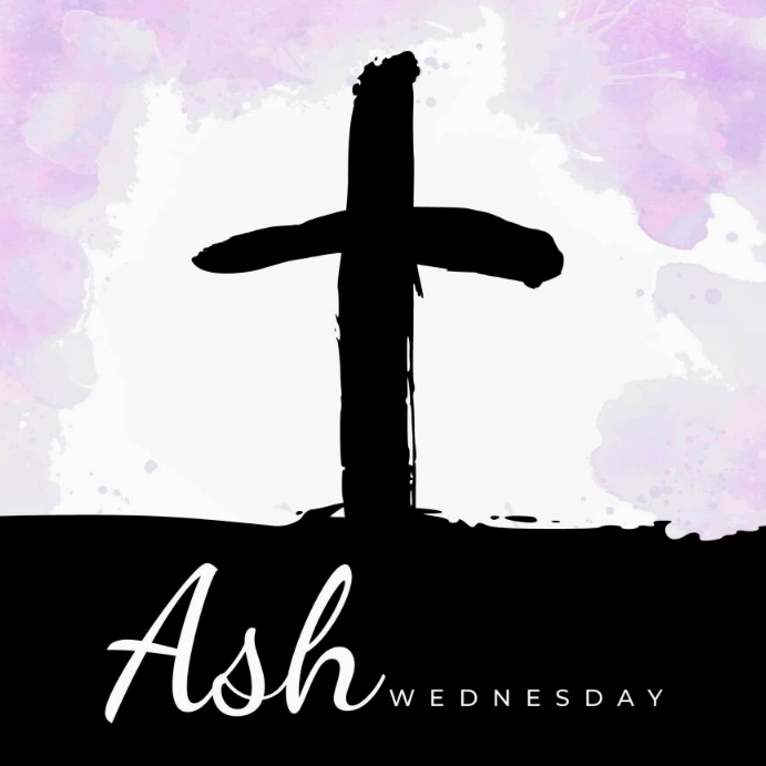 Copy of Watercolor Ash Wednesday lettering | PosterMyWall