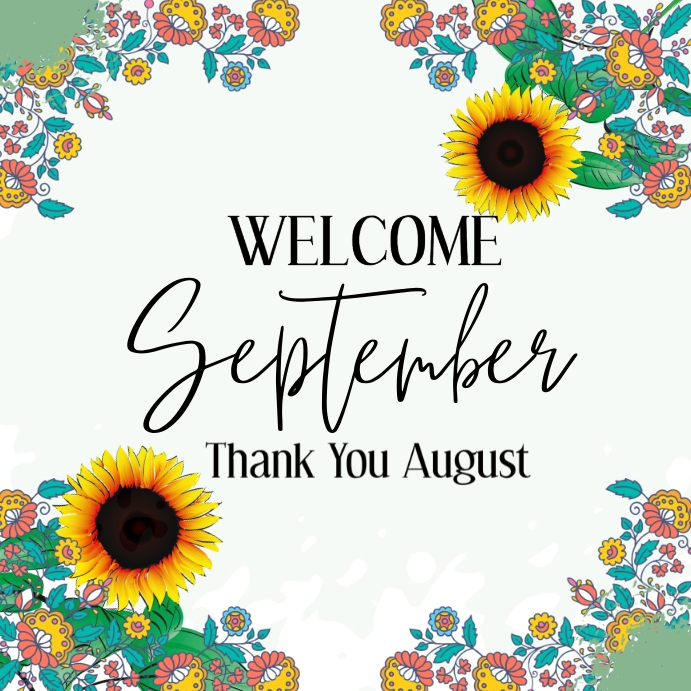 Copy of Watercolor Hello September poster (11) | PosterMyWall