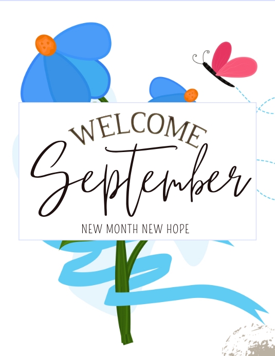 Watercolor Hello September poster (6) Template | PosterMyWall