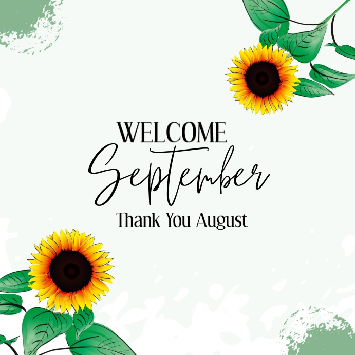 Copy of Watercolor Hello September poster (8) | PosterMyWall