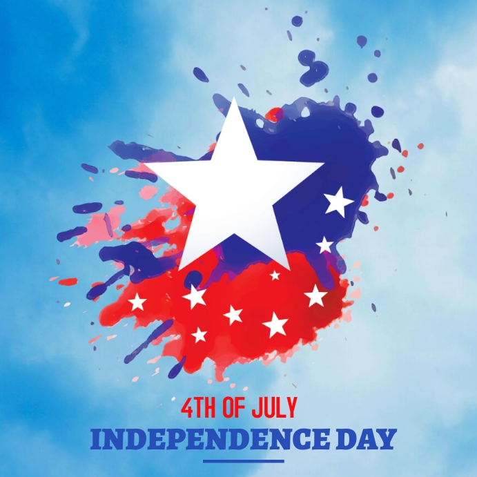 Watercolor Independence Day Template | PosterMyWall