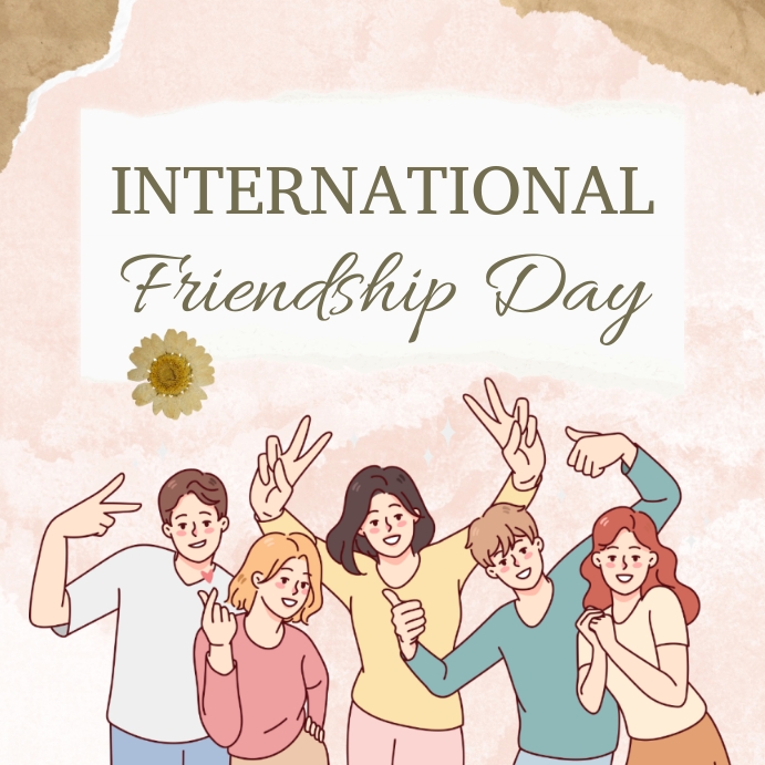 Watercolor International Friendship Day Post Template | PosterMyWall