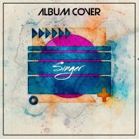 explosion album cover art design template | PosterMyWall