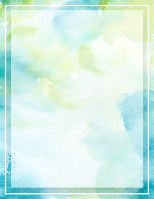 Watercolour Aqua Green Border Frame Template | PosterMyWall