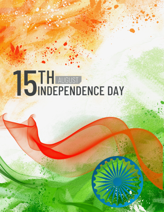 Watercolour independence day poster Template | PosterMyWall