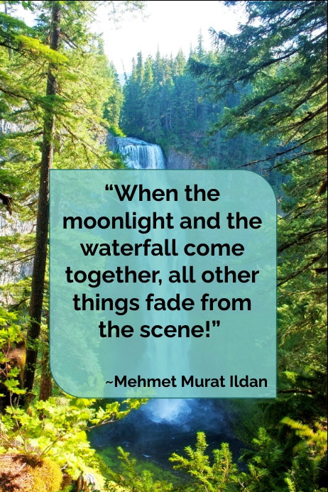 Waterfall quote template background | PosterMyWall