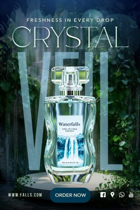 Waterfalls Perfume Template | PosterMyWall