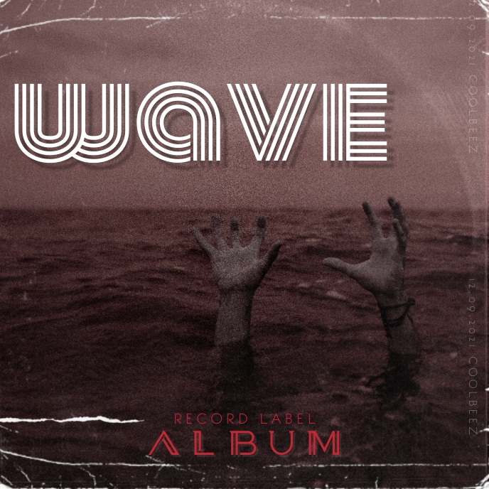 Copy of wave album cover template | PosterMyWall