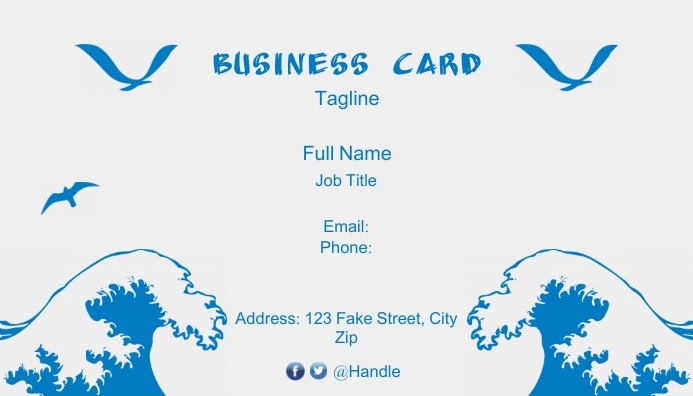 Wave Business Card | PosterMyWall