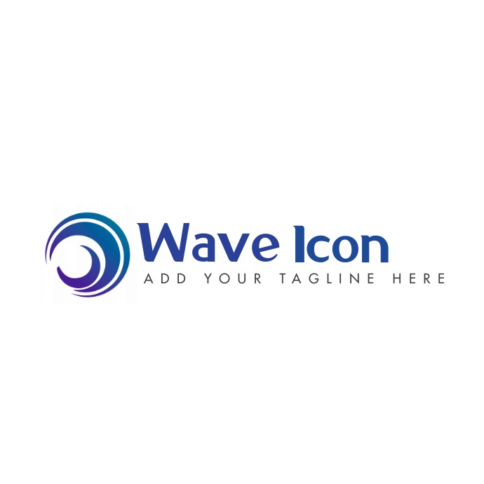 Copy of wave icon logo template | PosterMyWall