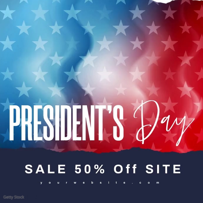 Wavy President's Day Sale Modern Video Template | PosterMyWall