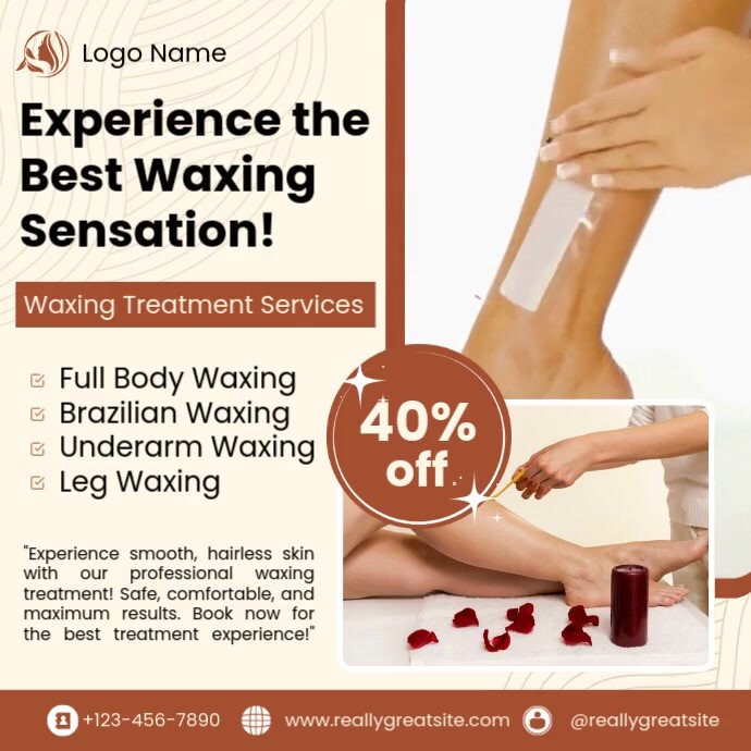 Waxing Treatment Services Flyer เทมเพลต | PosterMyWall