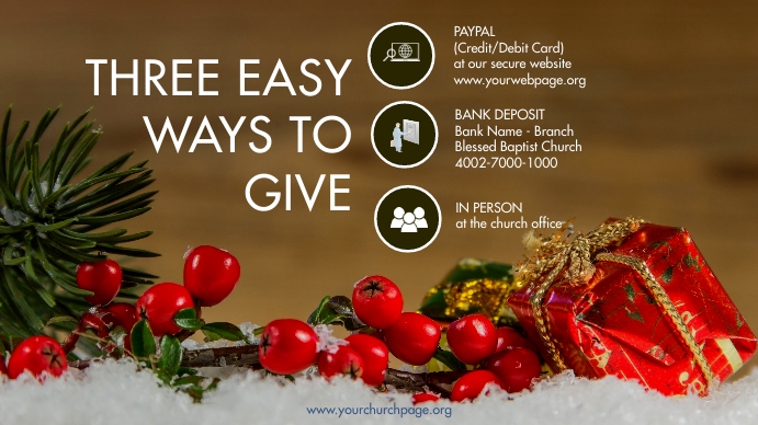 ways to give christmas BACKGROUND Template | PosterMyWall