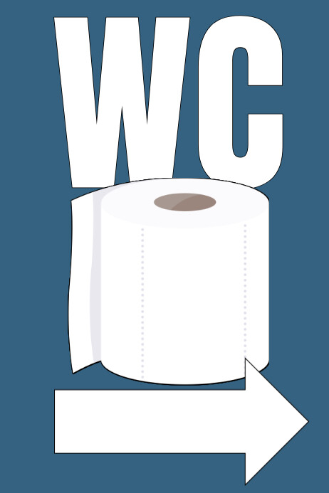 WC Here Toilet This Way Template | PosterMyWall