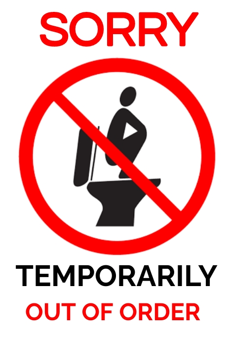 Copy of WC Washroom Out of Order Service Door Poster | PosterMyWall