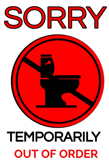 Copy of WC Washroom Out of Order Service Door Poster | PosterMyWall