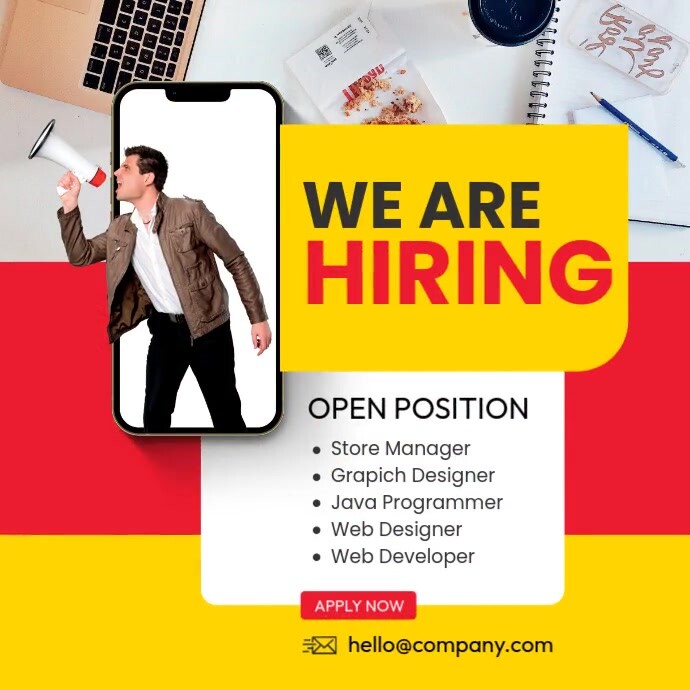 We're Hiring Template | PosterMyWall