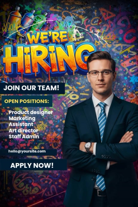 We’re Hiring | Join Our Professional Team Template | PosterMyWall