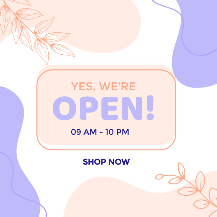 Plantilla de we’re open | PosterMyWall