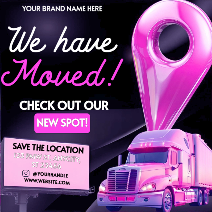 We’ve Moved Announcement Flyer Template | Editable Business Relocation ...