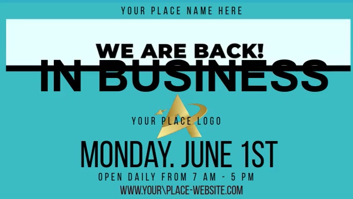 Copy of we're back ad event video Template | PosterMyWall