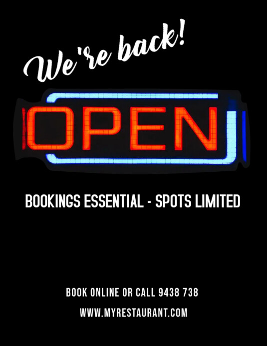 We're Back Template | PosterMyWall