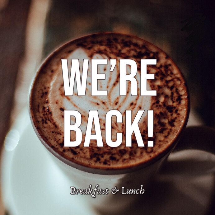 We're Back IG Template | PosterMyWall