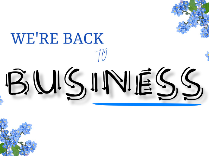 WE'RE BACK TO BUSINESS Template | PosterMyWall