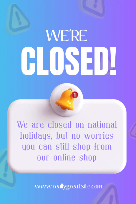 We're Closed Template | PosterMyWall