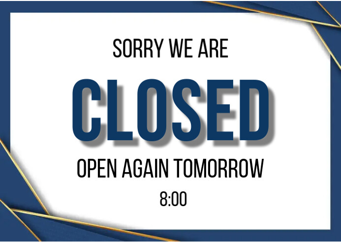 we're closed Template | PosterMyWall