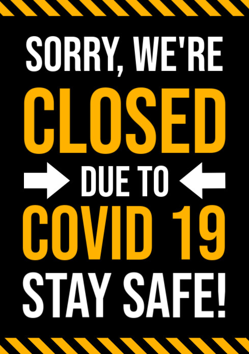 WE'RE CLOSED POSTER Template | PosterMyWall