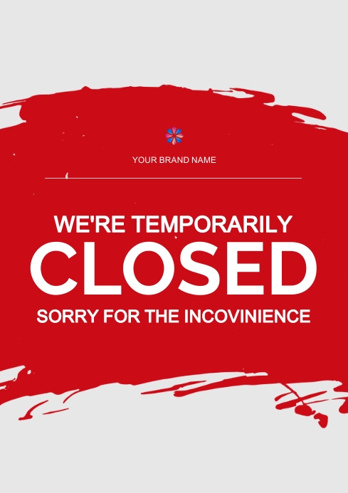 Copy of we're closed small business flyer | PosterMyWall