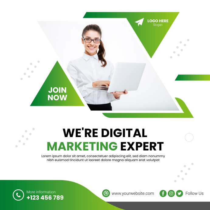 We're Digital Marketing Expert Post Template | PosterMyWall