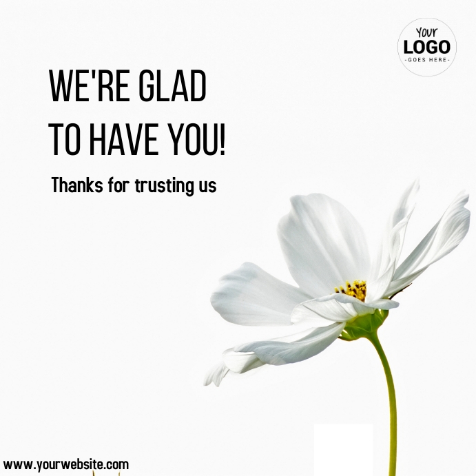 We're glad Template | PosterMyWall