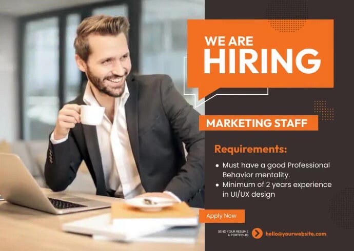We're Hiring Ad Template | PosterMyWall