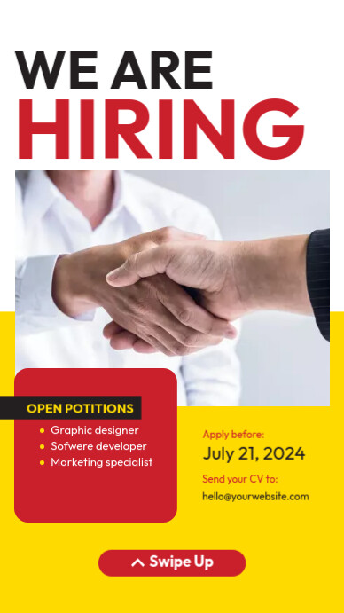 We're Hiring Ad Template | PosterMyWall
