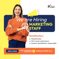 Hiring Ad Template | PosterMyWall