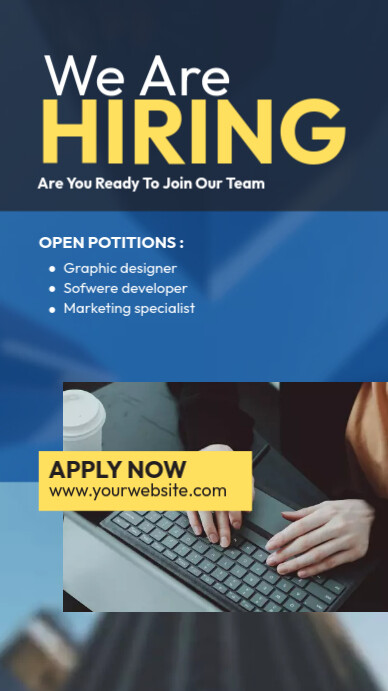 We're Hiring Ad Template | PosterMyWall